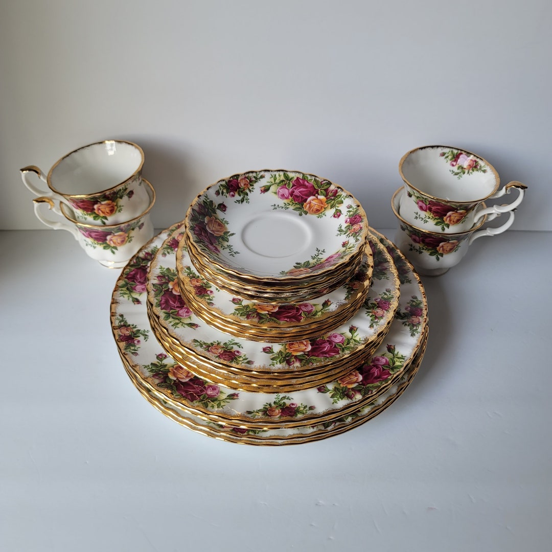 Royal Albert Old Country Roses 20 Piece Dinnerware Set Service for 4 ...