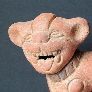 Vintage Pre-colombian Reproduction Statue Guardian Lion Mayan Aztec ...