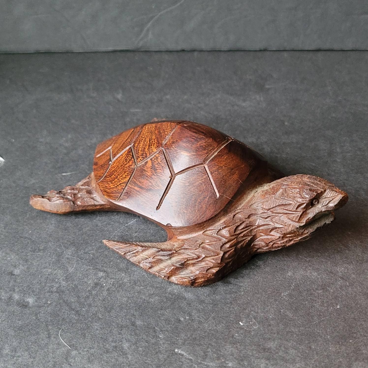Hand Carved Wood Sea Turtle