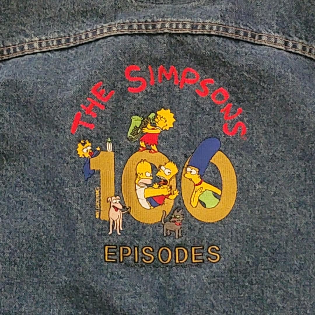 Vintage 1994 the Simpsons 100th Episode Denim Jacket Size L - Etsy