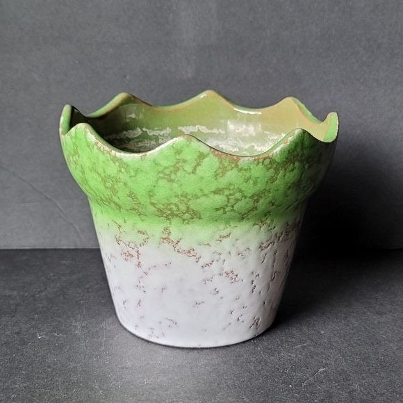 Vintage Green White Scheurich Keramik 13/1 W. Germany Flower - Etsy