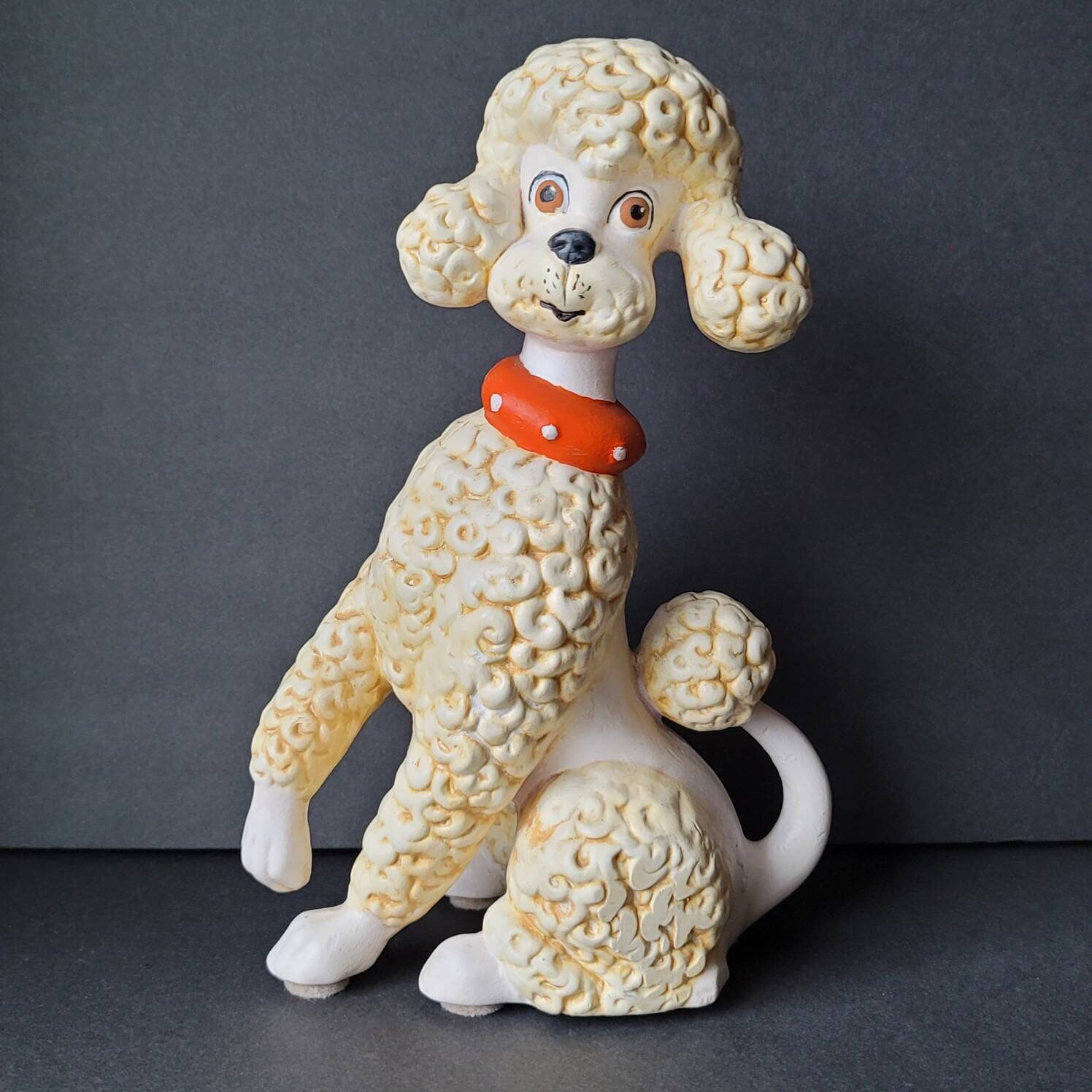 Standing Ceramic Poodles With Rhinestones