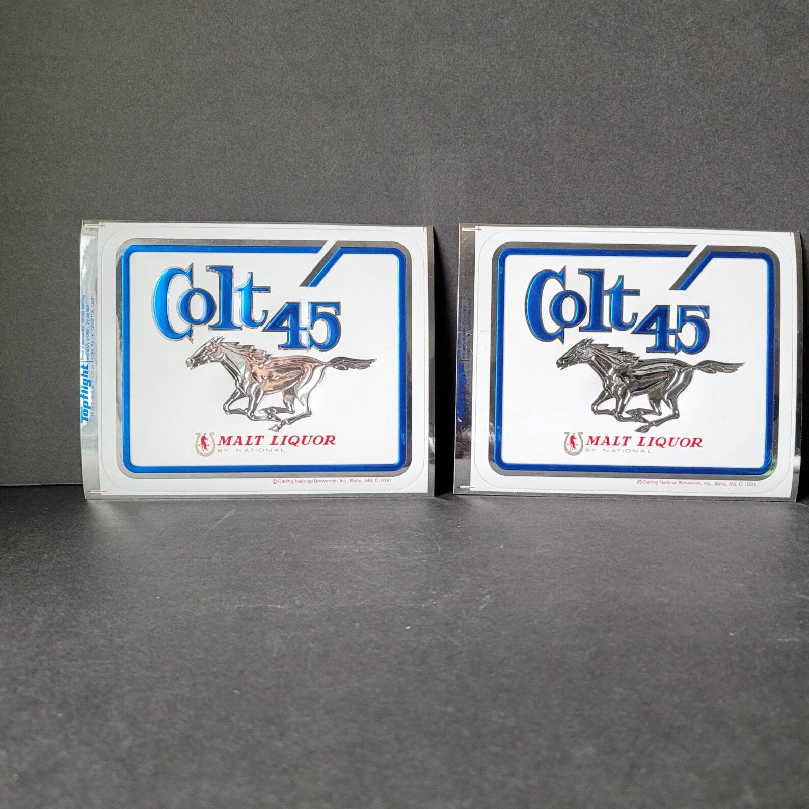 Vintage Colt 45 Malt Liquor Sticker Sign Die Cut Metallic - Etsy