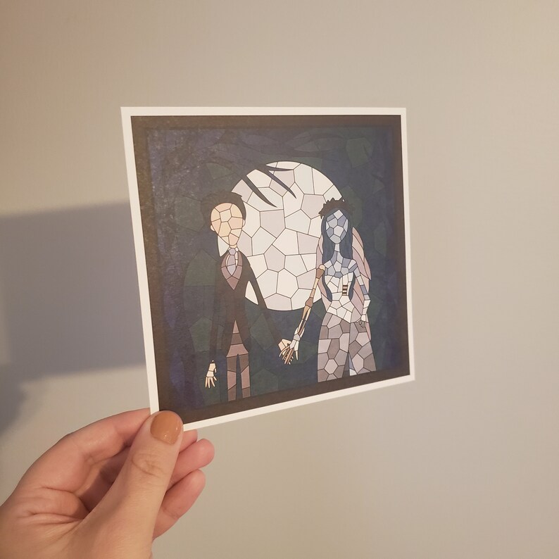 Corpse Bride Themed Stained Glass Window Mini Print Spooky - Etsy