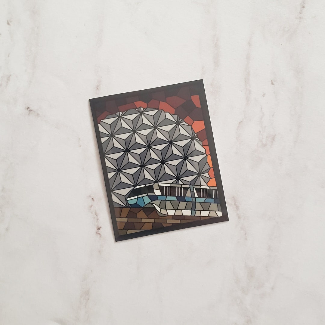 Epcot Monorail Themed Stained Glass Window Sticker | Colorful ...