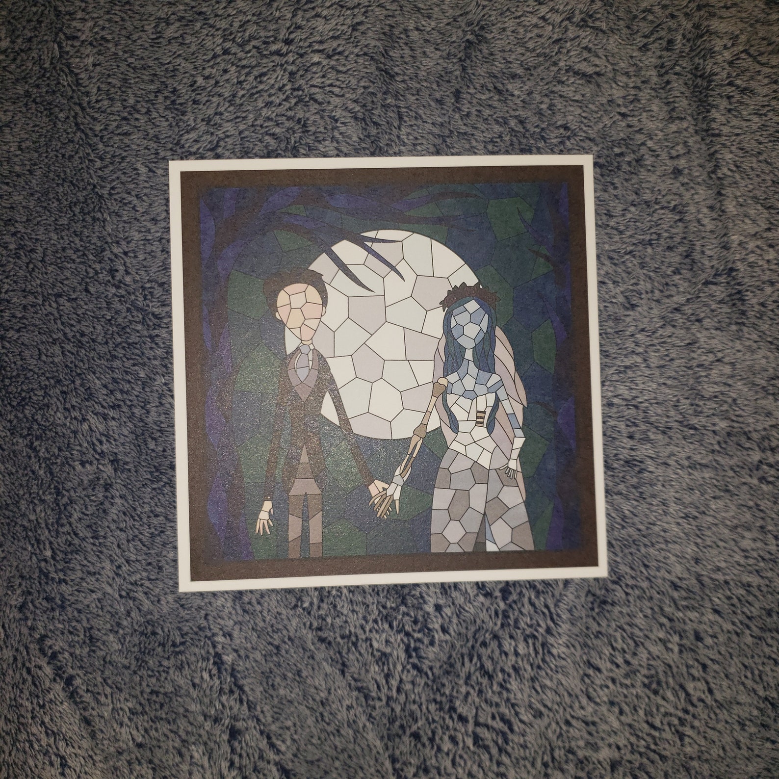 Corpse Bride Themed Stained Glass Window Mini Print Spooky - Etsy