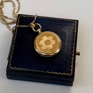 Antique 1820s Floral 9ct Gold B/F Locket With New Gold-plated Silver ...
