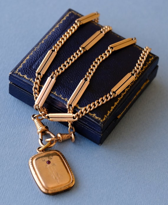 Antique Edwardian Gentleman's Double Albert Watch Cha… - Gem