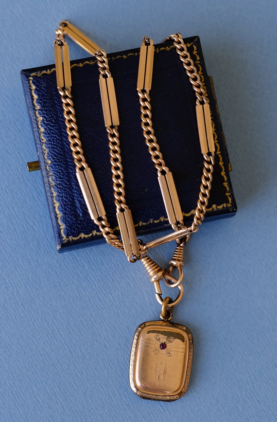 Antique Edwardian Gentleman's Double Albert Watch Cha… - Gem