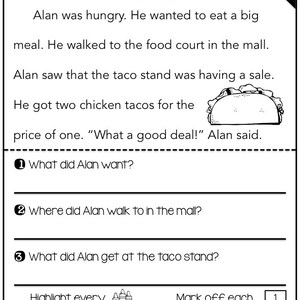 Phonics Fluency Reading Comprehension Passages and Questions ...
