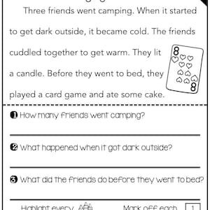 Phonics Fluency Reading Comprehension Passages and Questions • Hard ...