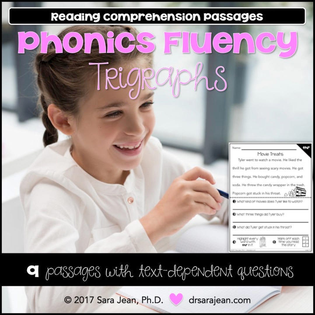 Phonics Fluency Reading Comprehension Passages and Questions ...