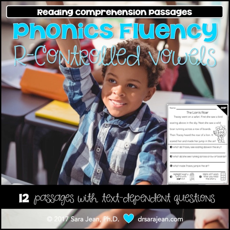Phonics Fluency Reading Comprehension Passages & Questions • r ...