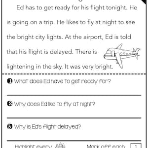 Phonics Fluency Reading Comprehension Passages and Questions • Long ...