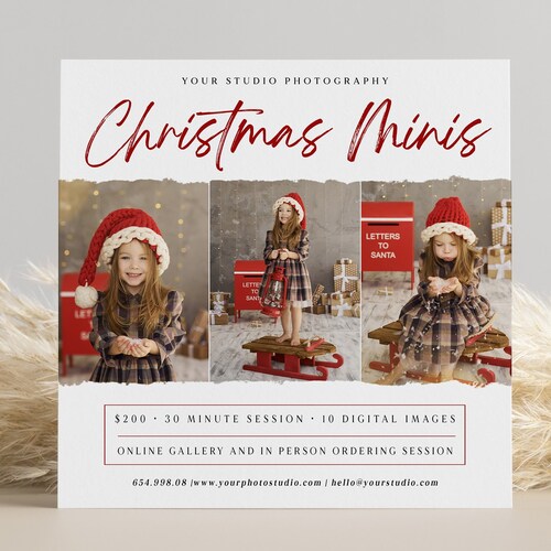 Christmas Mini Session Template Christmas Minis Flyer - Etsy