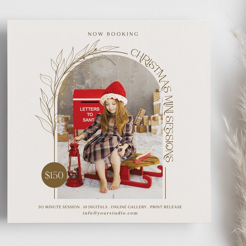 Christmas Mini Session Template Christmas Minis Flyer - Etsy