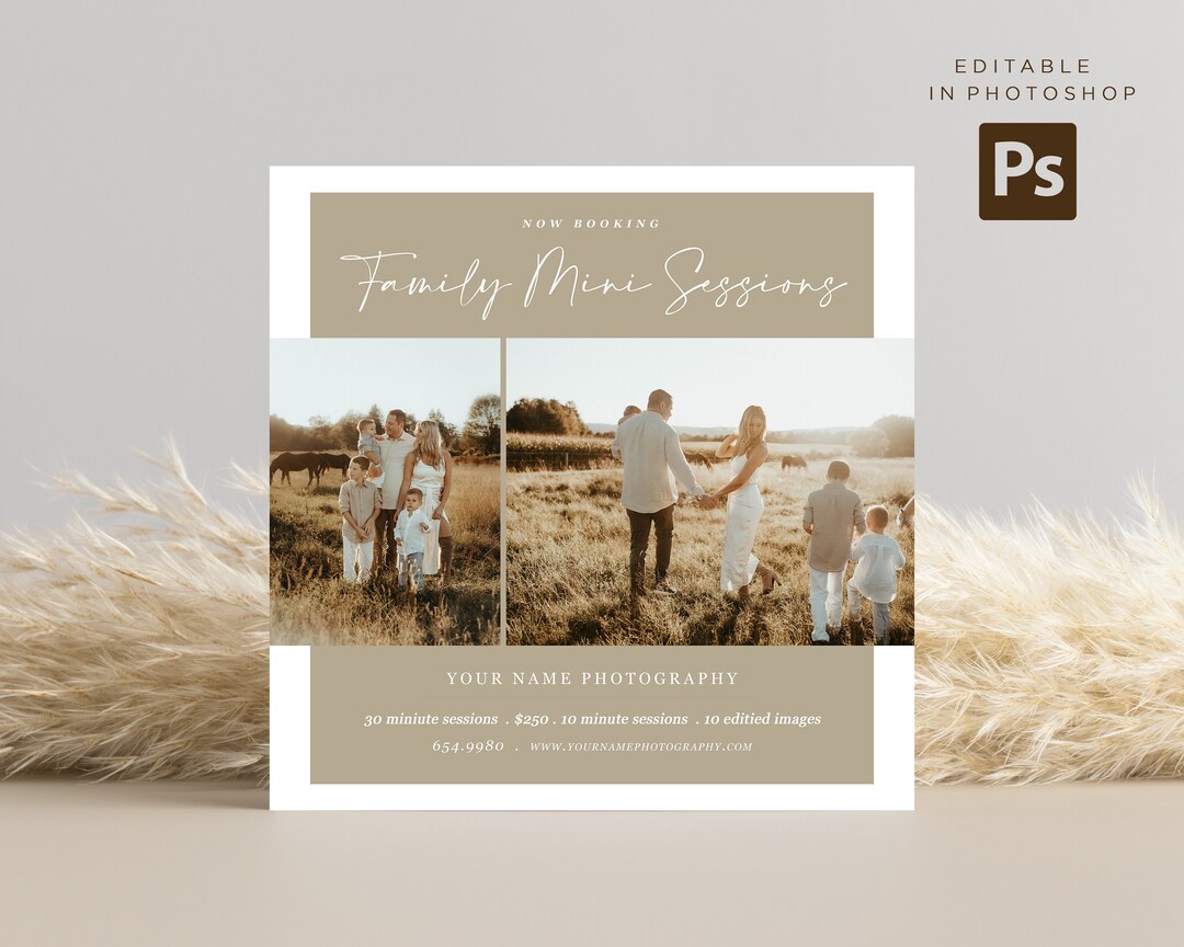 Family Mini Session Template, Family Minis, Spring Minis Template ...