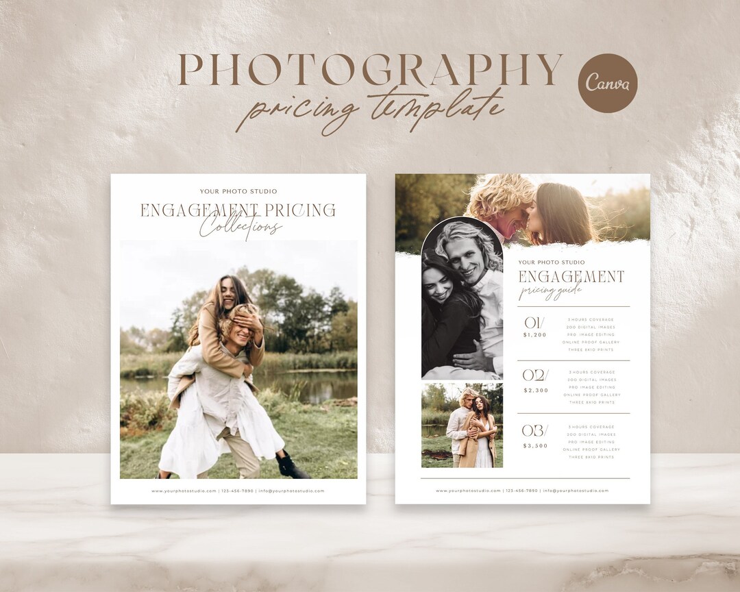 Photography Pricing Guide Template, Engagement Price List Template ...