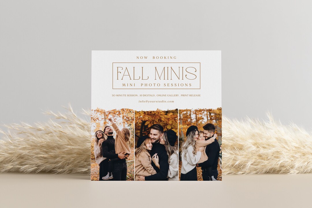 Fall Mini Session Template, Photography Template, Autumn Mini Session ...