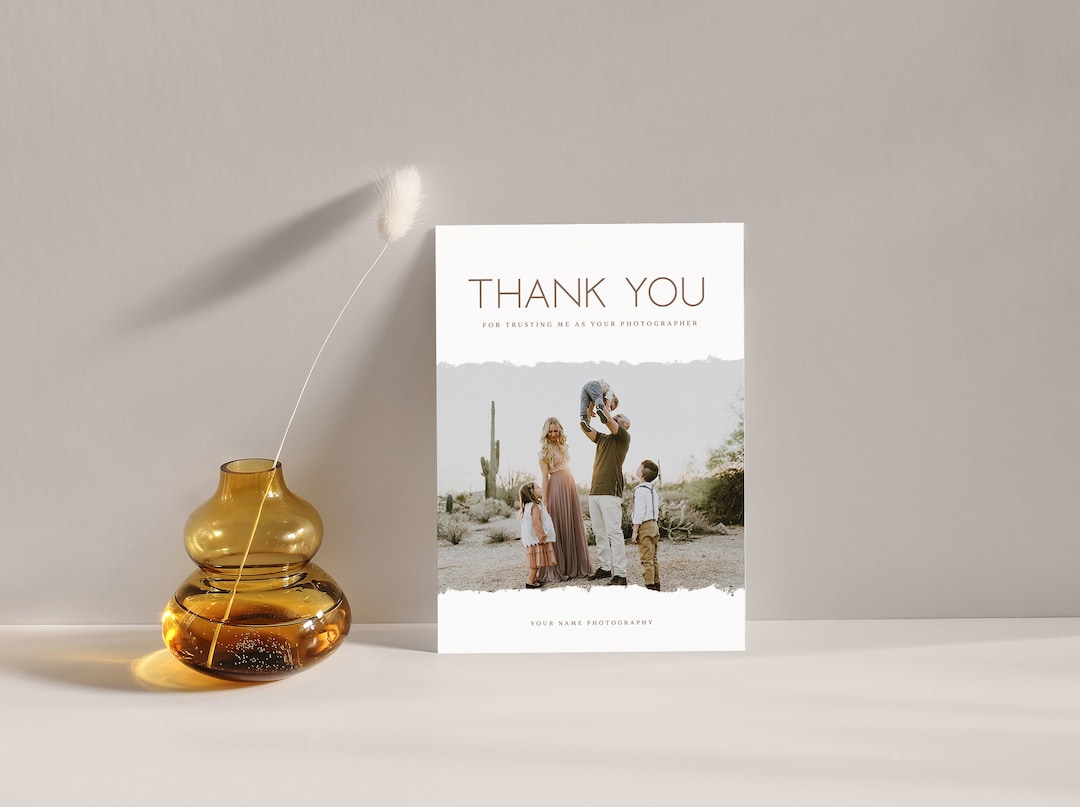 Client Thank You Note Card, Session Thank You Card, 5 X 7 Thank You ...