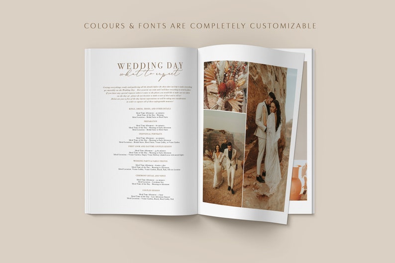 Wedding Welcome Guide Boho Photography Magazine - Etsy