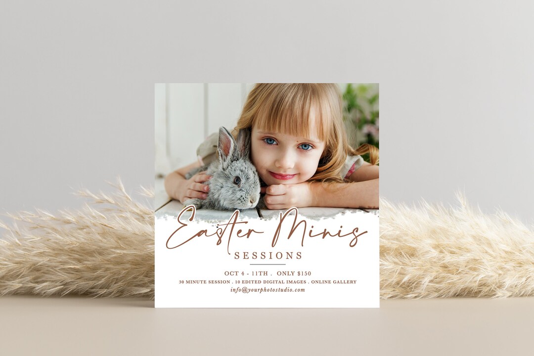 Easter Mini Session Template: Photography Marketing Board (photoshop ...