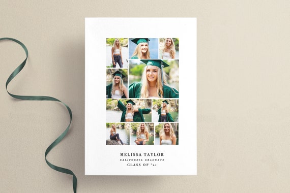 Senior Grad Photo Collage Template Photoshop Collage - Etsy