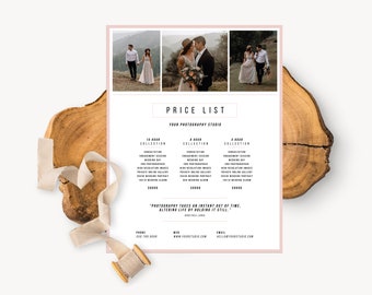 Photography Pricing PDF Template, Photography Price List, Photography ...