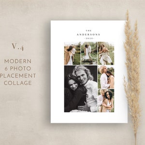 6 Page Photo Collage Template, CANVA Collage, Family Photo Collage ...