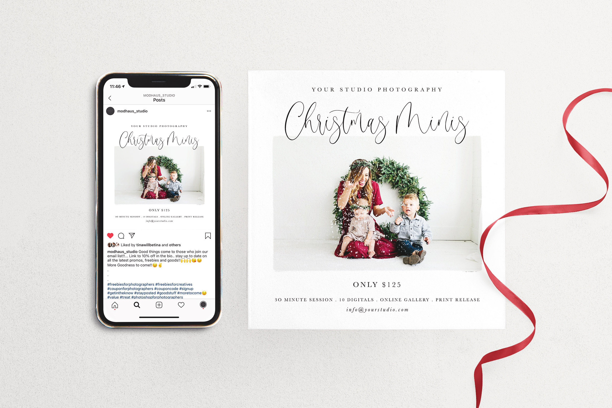 Christmas Minis Session Template Christmas Marketing - Etsy Canada