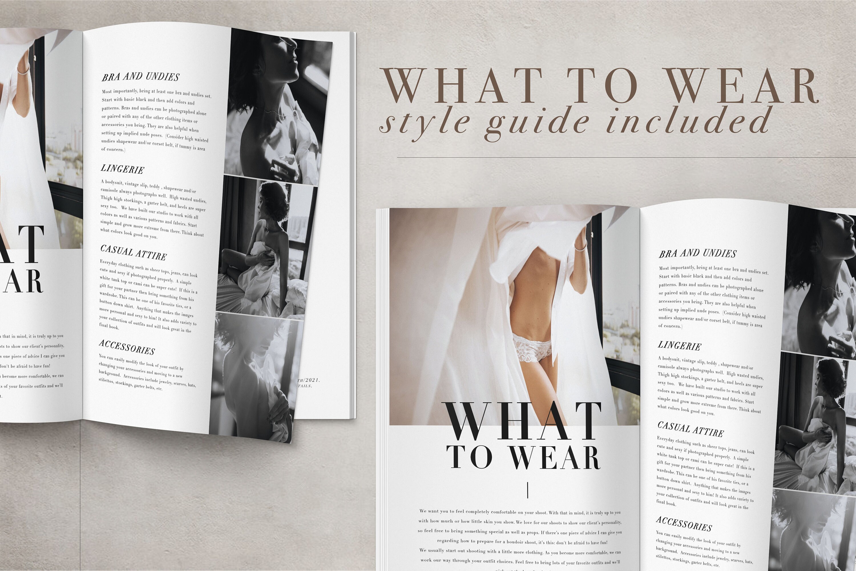 Boudoir Photography Magazine Template Boudoir Welcome Guide - Etsy