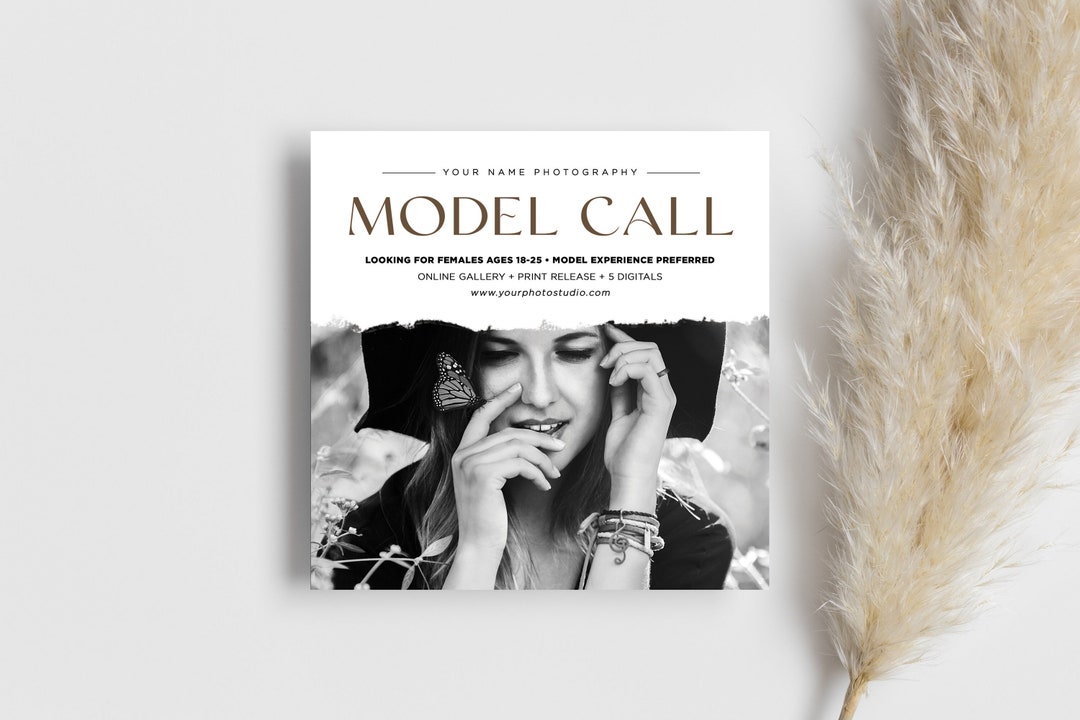 Photography Model Call Template: Boho Casting Call (PSD) - Etsy