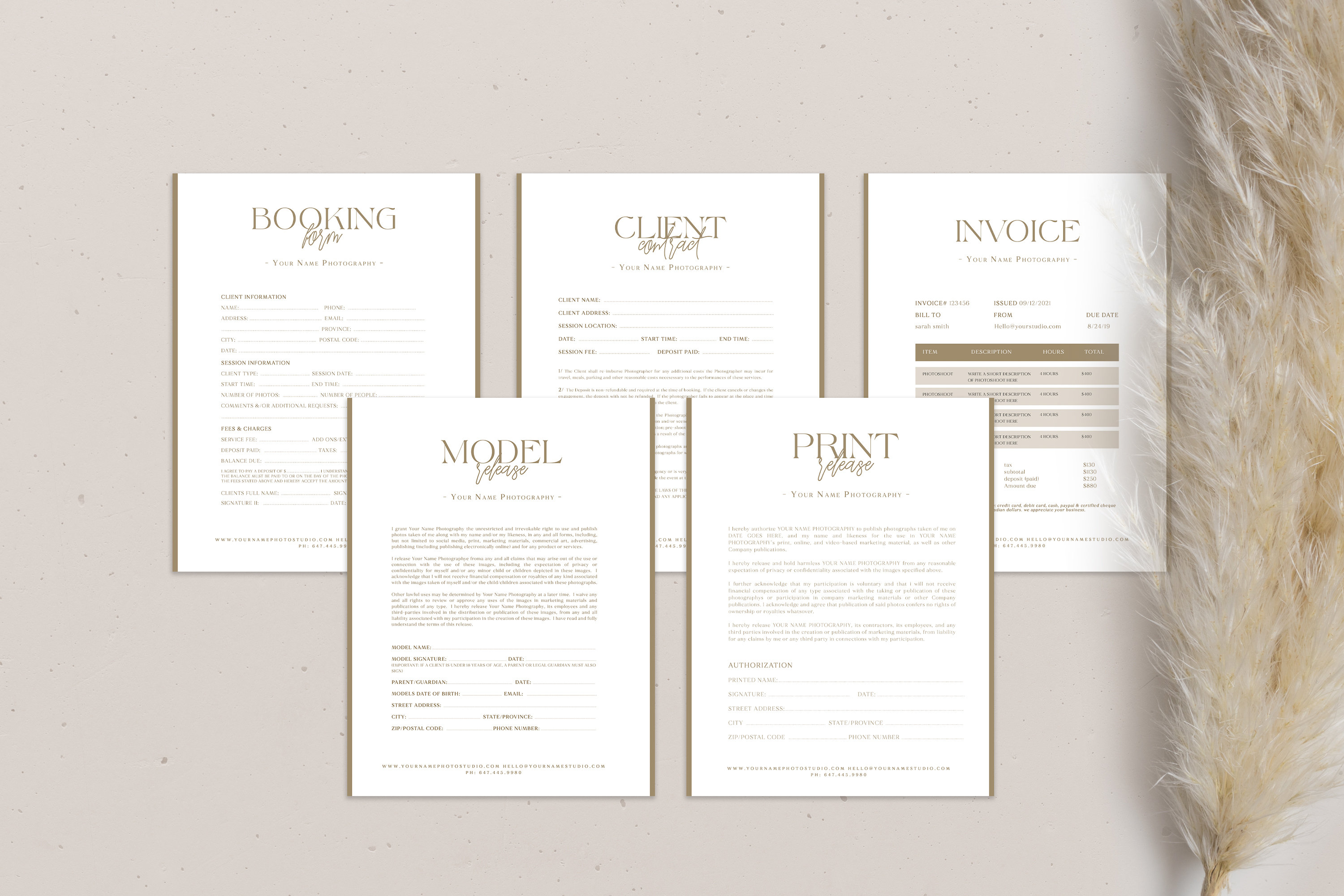 Photography Business Forms Bundle Photography Forms Template - Etsy