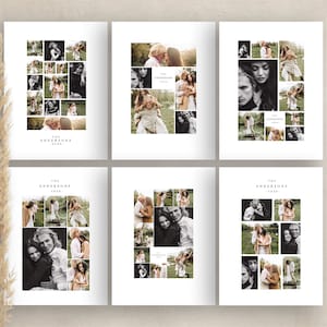 6 Page Photo Collage Template, CANVA Collage, Family Photo Collage ...