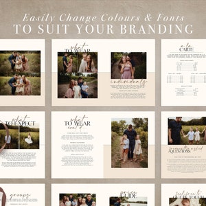 Photography Client Style Guide Template: Family Session Welcome ...