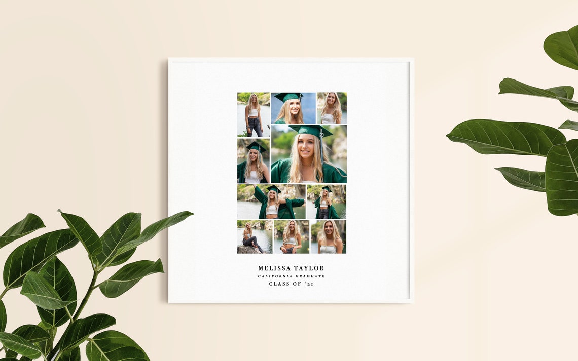 Senior Grad Photo Collage Template Photoshop Collage - Etsy Canada
