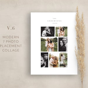 6 Page Photo Collage Template, CANVA Collage, Family Photo Collage ...