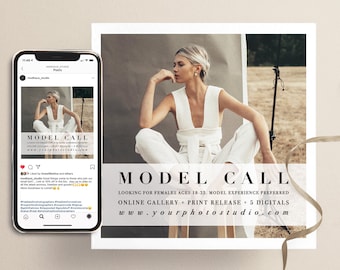 Model Call Template | Etsy