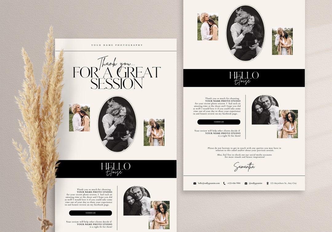 Photography Email Newsletter Template, CANVA Thank You Email Template ...