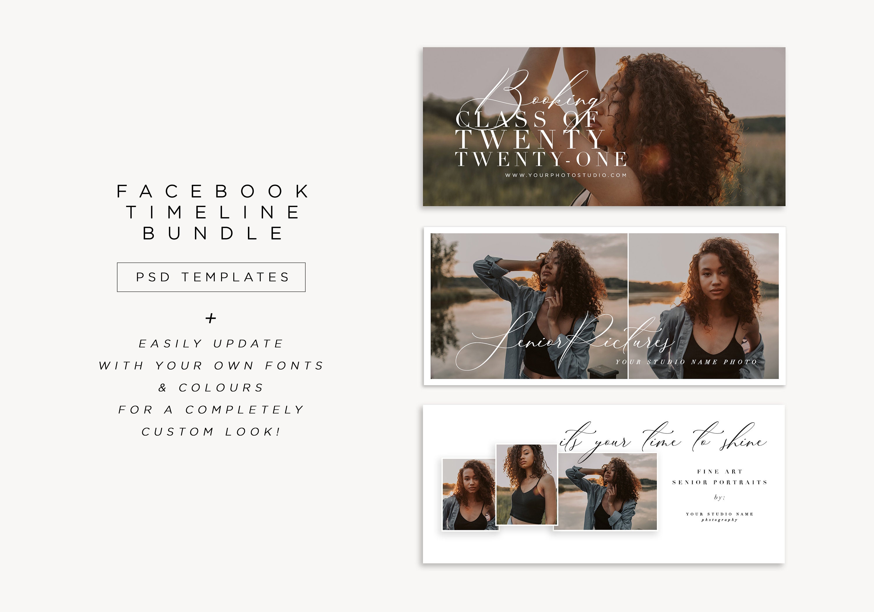 Senior Photography Facebook Cover Bundle Timeline Covers - Etsy