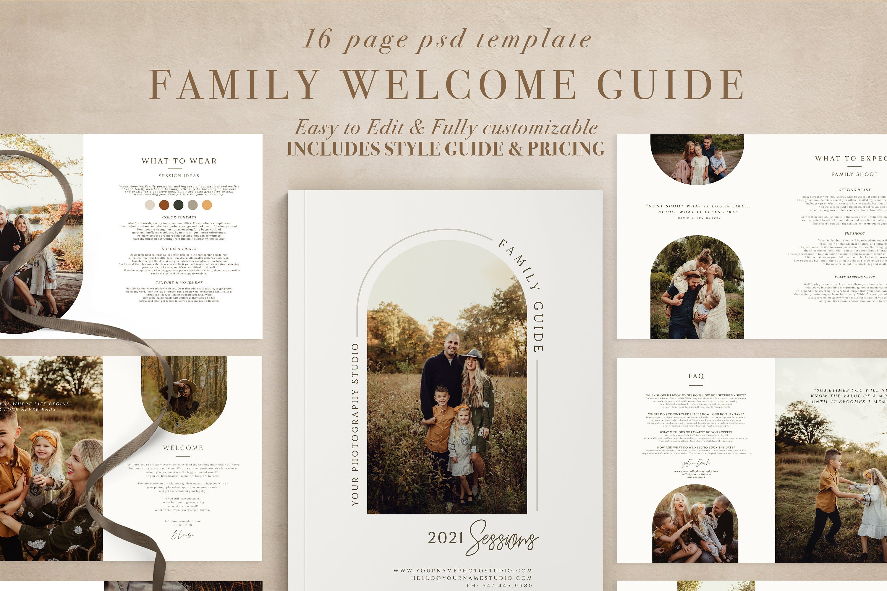 Photography Style Guide Template Client Style Guide Family Photography ...