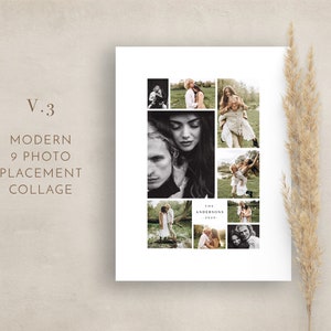6 Page Photo Collage Template, CANVA Collage, Family Photo Collage ...