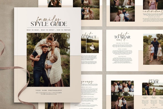 Photography Client Style Guide Template What to Wear Guide - Etsy