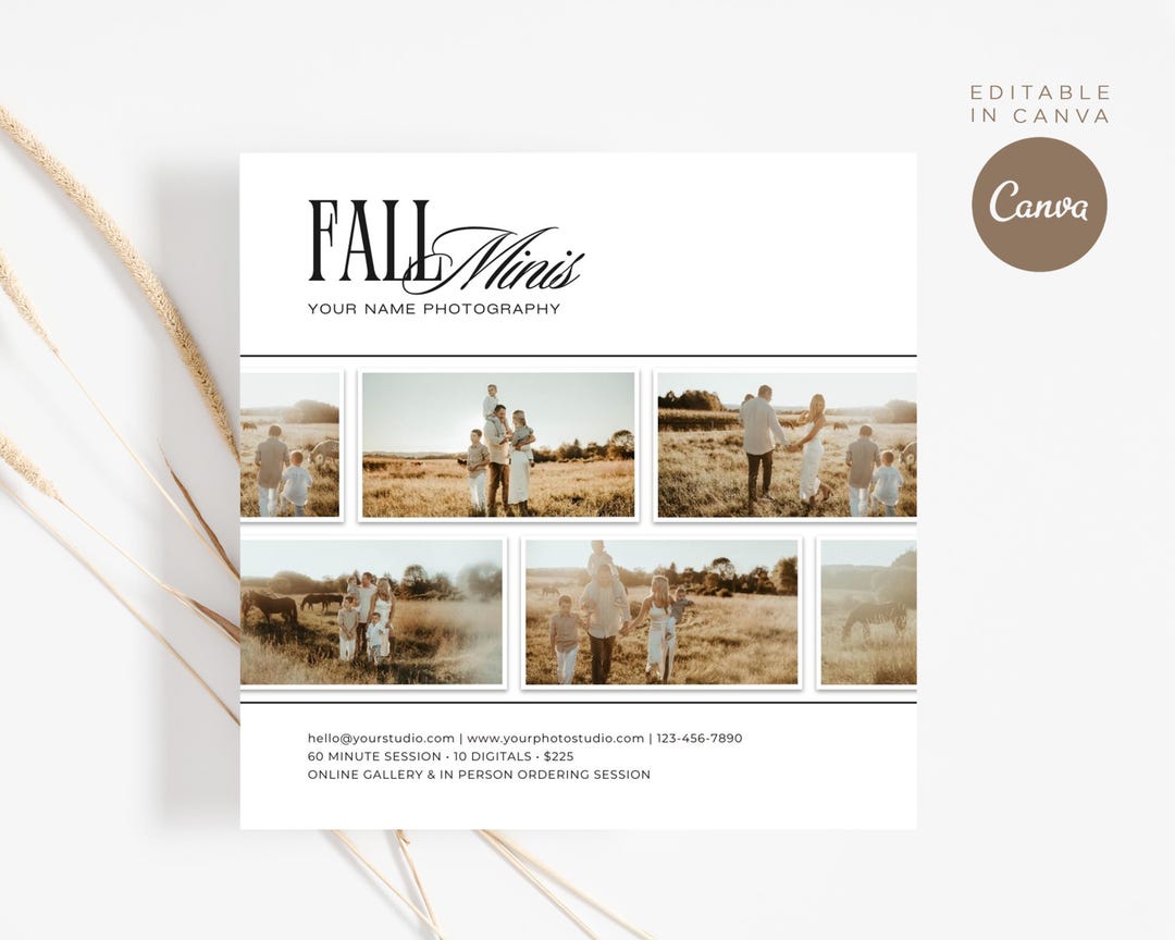 Fall Mini Session Template Autumn Mini Session Template Photography ...