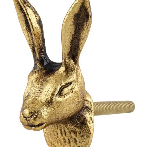 Golden Rabbit Knob - Etsy