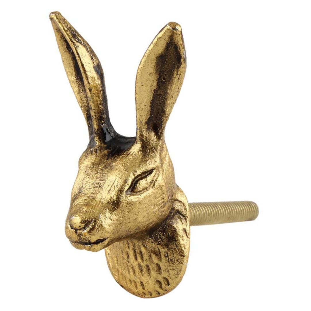 Golden Rabbit Knob - Etsy