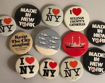 Buttons I Love New York - Etsy