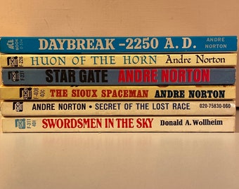 1970s-80s Andre Norton Collection of Paperback Books, 1970s 1980s Science Fiction, Classic Retro ...