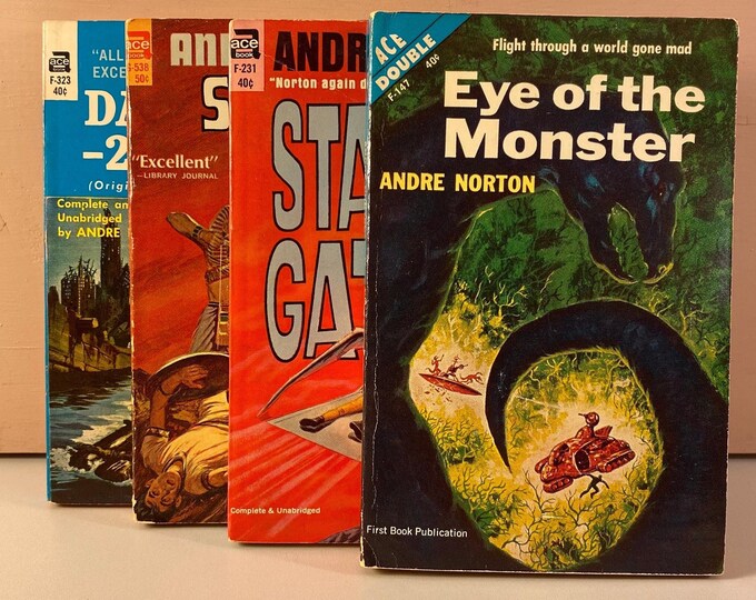 1970s-80s Andre Norton Collection of Paperback Books, 1970s 1980s Science Fiction, Classic Retro ...
