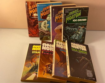 1970s-80s Andre Norton Collection of Paperback Books, 1970s 1980s Science Fiction, Classic Retro ...